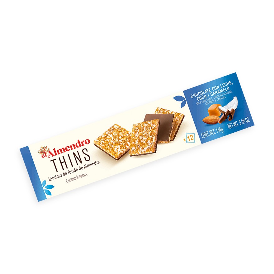 THINS CHOCO LECHE Y COCO 144G – Grupo ACSA