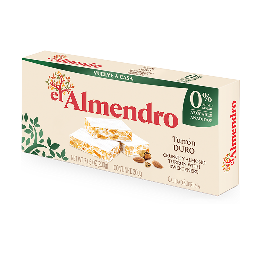 TURRÓN DURO SIN AZÚCAR 200G – Grupo ACSA